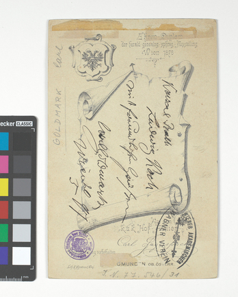 Karl Goldmark (1830-1915), Komponist, Musiklehrer, Geiger (rückseitig ...