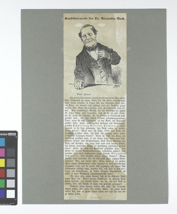 "Kandidatenrede des Dr. Alexander Bach." – Wien Museum Online Sammlung