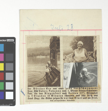 Emma Faber-Johanny, geb. Johanny (1894-1962), Schwimmerin, vor und nach ...
