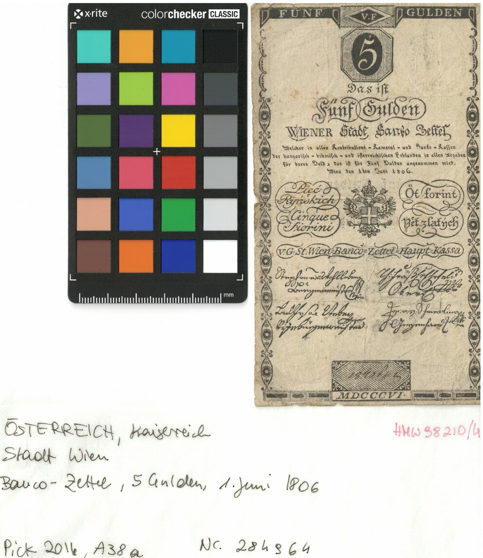 Banco-Zettel, 5 Gulden – Wien Museum Online Sammlung