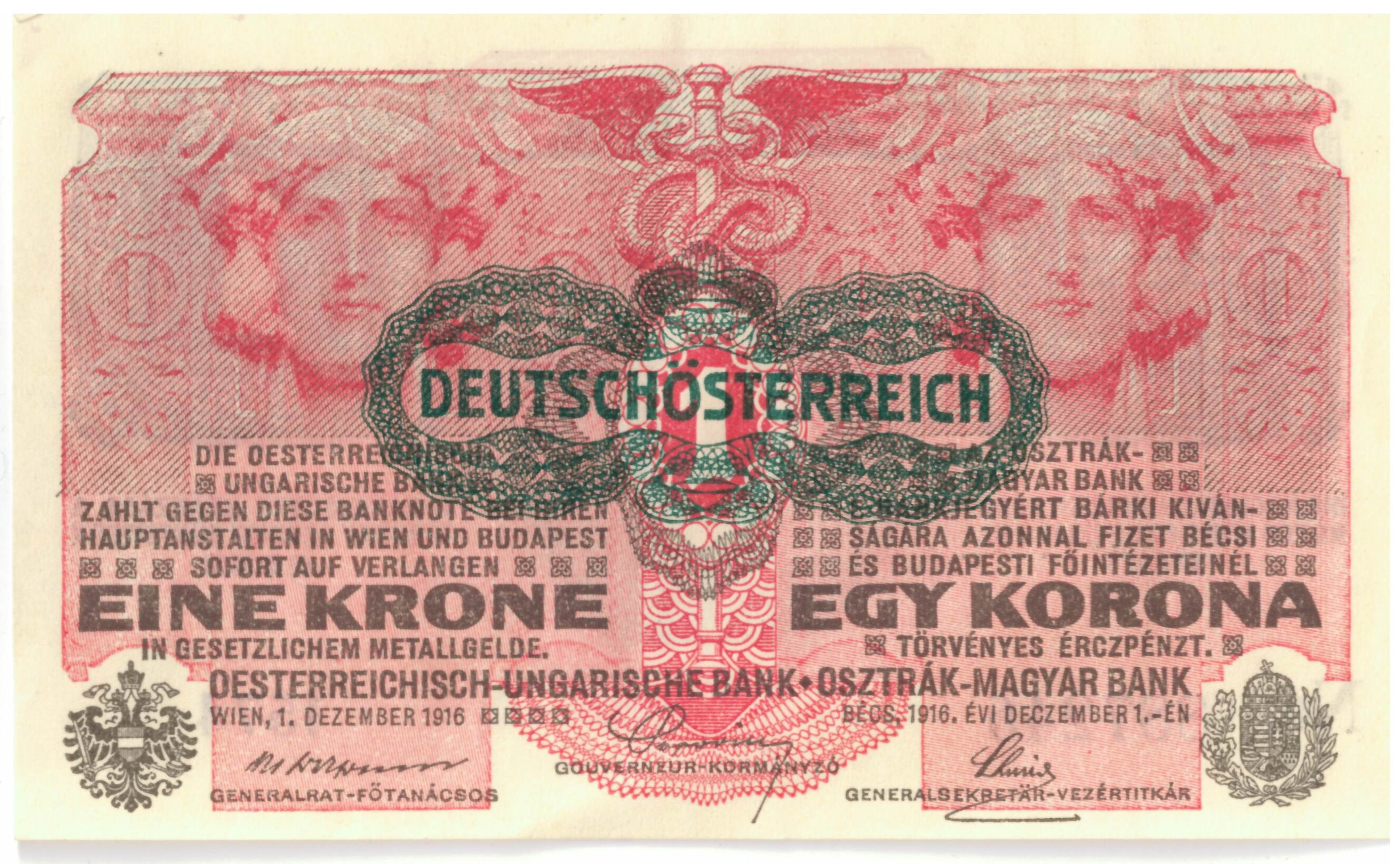Banknote, 1 Krone – Wien Museum Online Sammlung