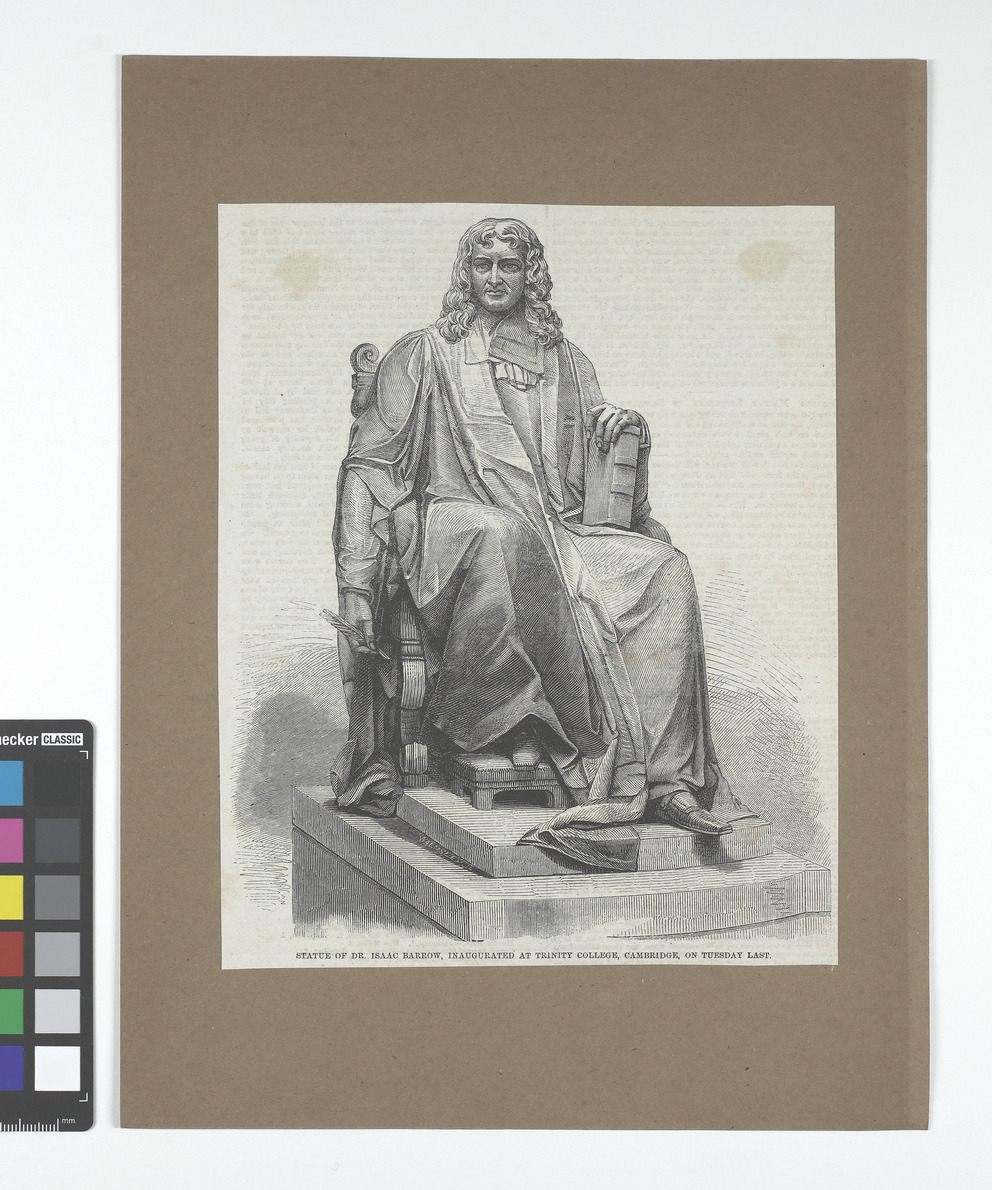 "Statue of Dr. Isaac Barrow, inaugurated at Trinity College." – Wien ...