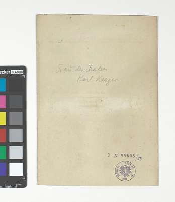 Frau Karger, im Kostüm zu einem Niederländerfest, Ehefrau von Karl ...