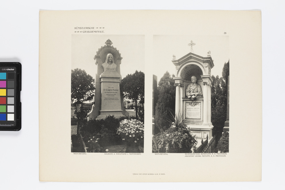 Friedhof Hietzing, Grabdenkmal Eugen Sassi, Bauzrath A. Wielemans v ...