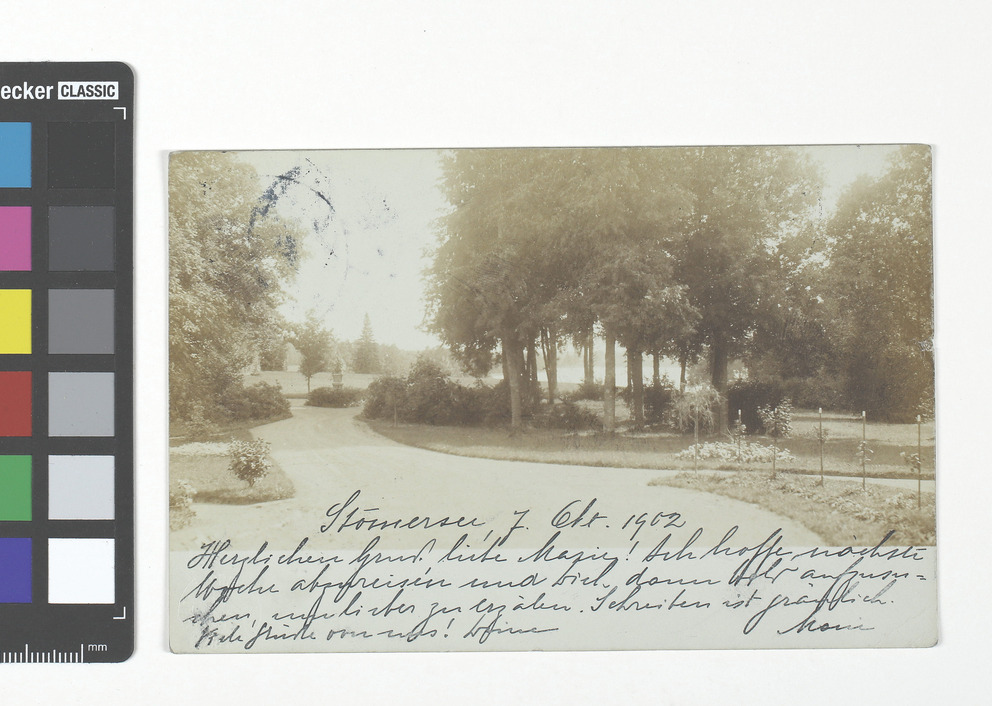 Parklandschaft von Schloss Stomersee, der Wohnsitz von Alice Laura ...