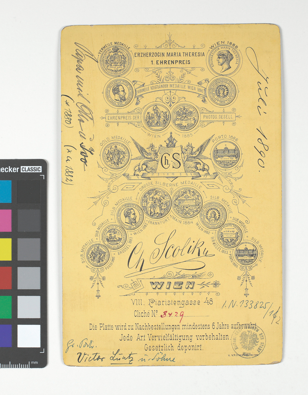 Victor Luntz (1840-1903), Architekt, mit seinen Söhnen Otto und Ivo ...