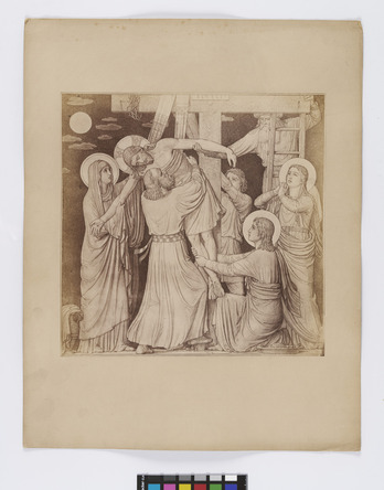 Karton für das Temperagemälde in der Klosterkirche Emaus in Prag: "Kreuzabnahme Christi ...