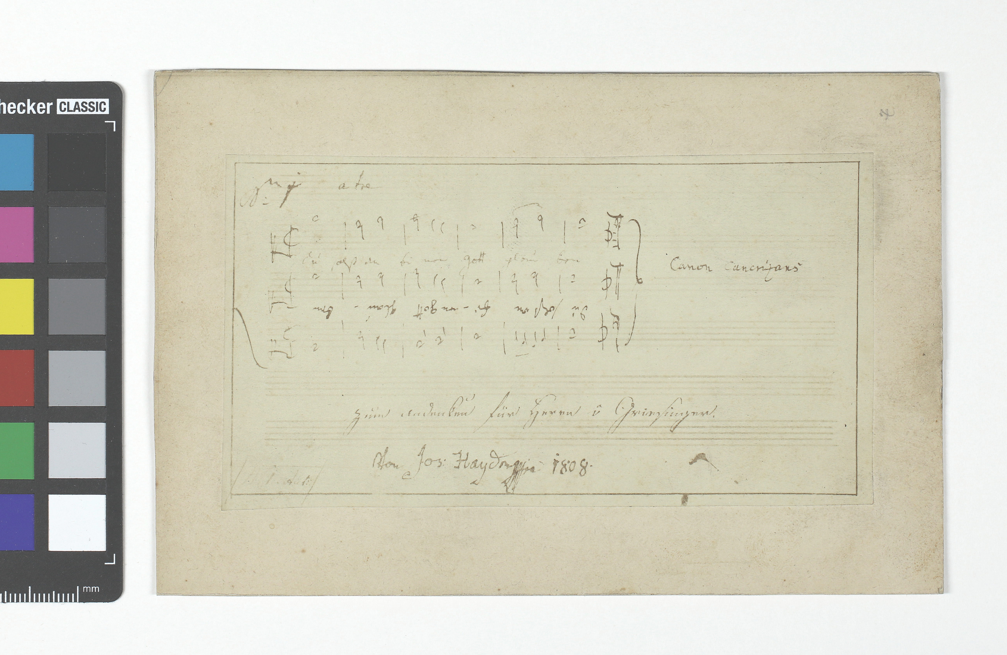 Joseph Haydn (1732-1809), Komponist, "Die 10 Gebote in Kanonform ...