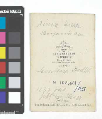 Anna Wierer, verh. Mier (1841-1917), Opernsängerin, Rollenbild – Wien ...