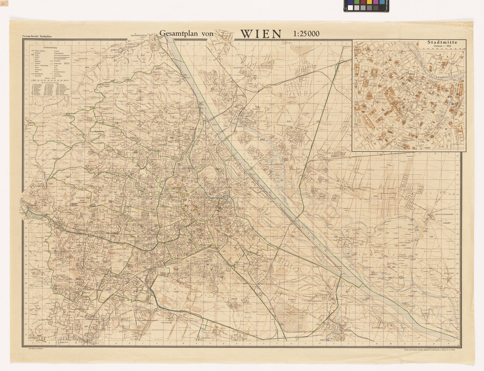 Gesamtplan von Wien mit Suchgitter – Wien Museum Online Sammlung