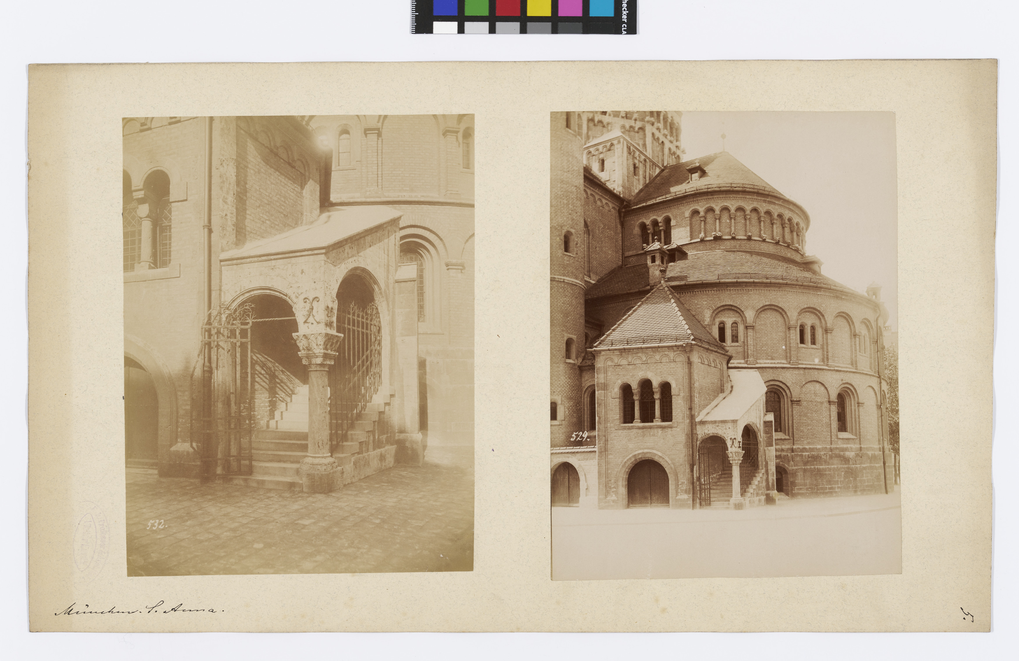 Deutschland, München, Pfarrkiche St. Anna im Lehel, Außenstiege am Chor ...