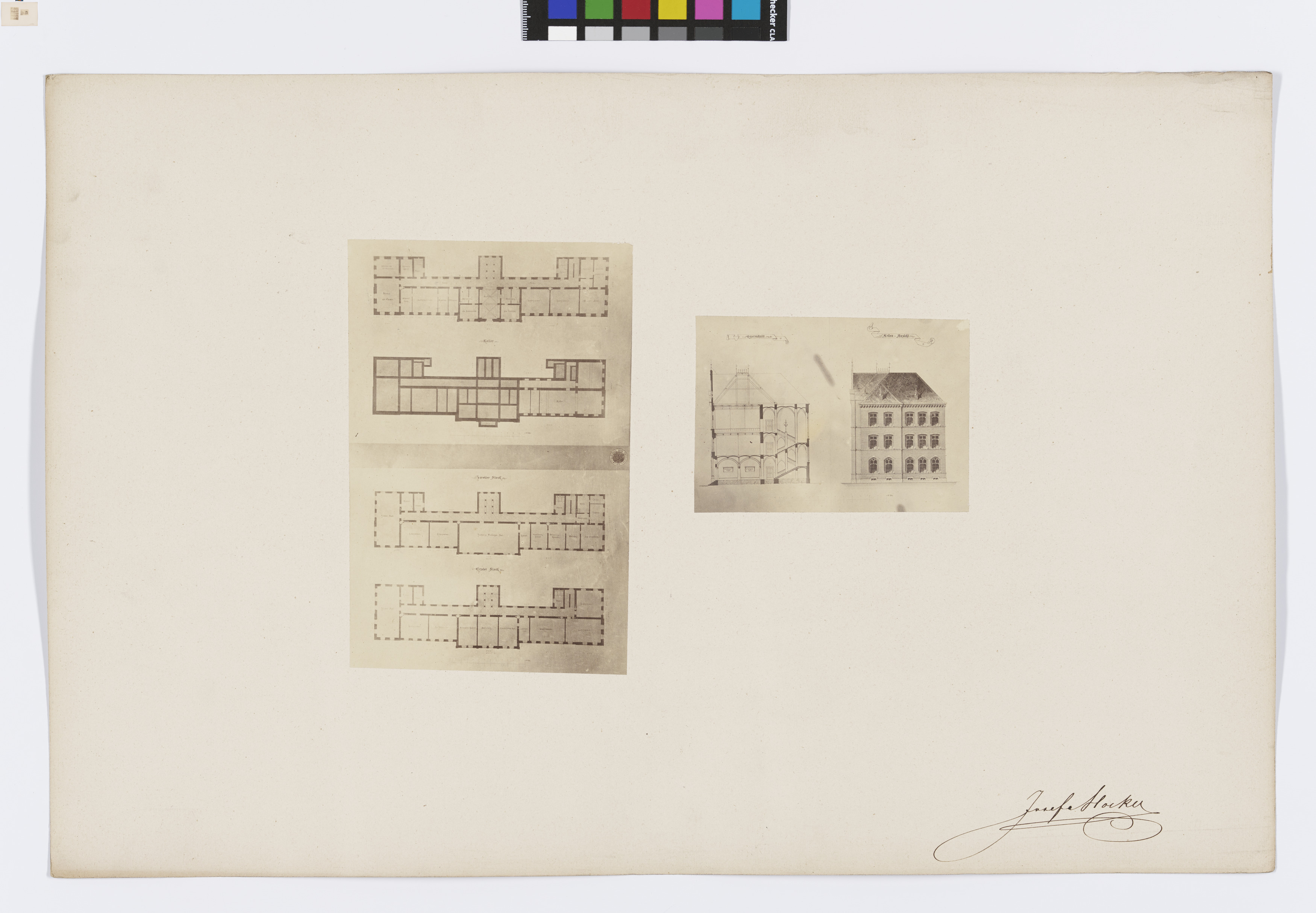 Konkurrenzentwurf für die Oberrealschule Leitmeritz / Litoměřice ...
