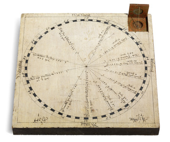 "Quadrant instrument" Nr. 1 für Am Hof, mit Kompaß und Klappsonnenuhr ...